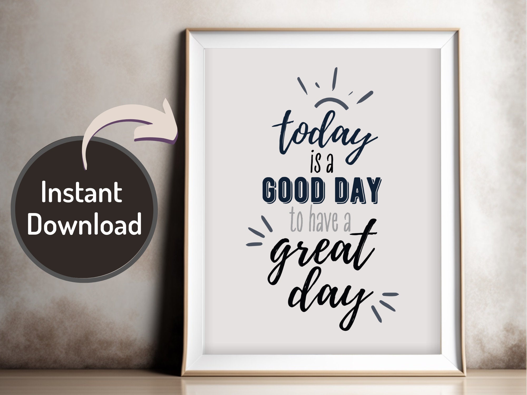 Great Day Today: Motivational Quote Wall Art - Inspirational ...
