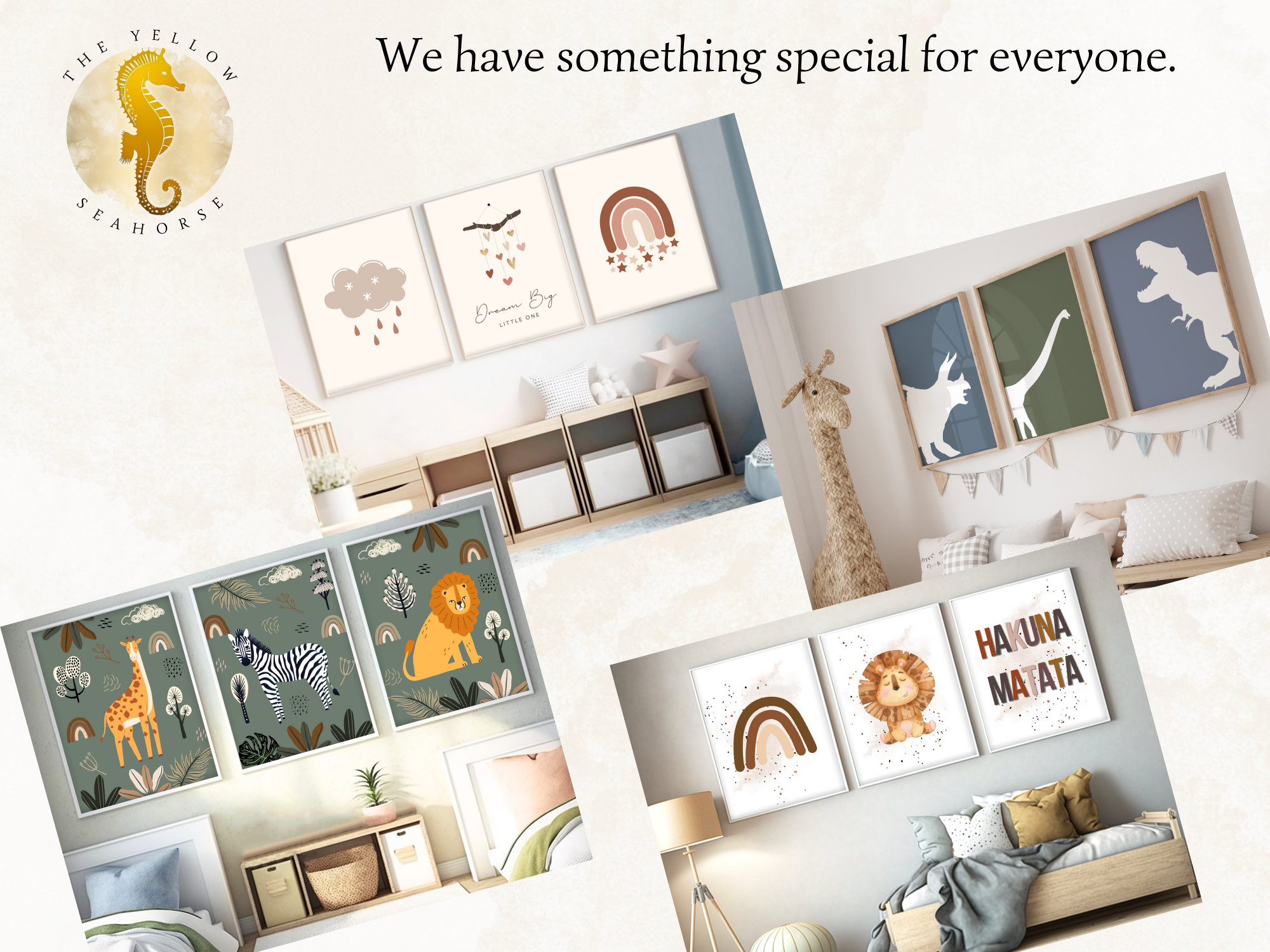 Boho Safari Nursery Decor Set of 3 Prints Safari Animals - Etsy