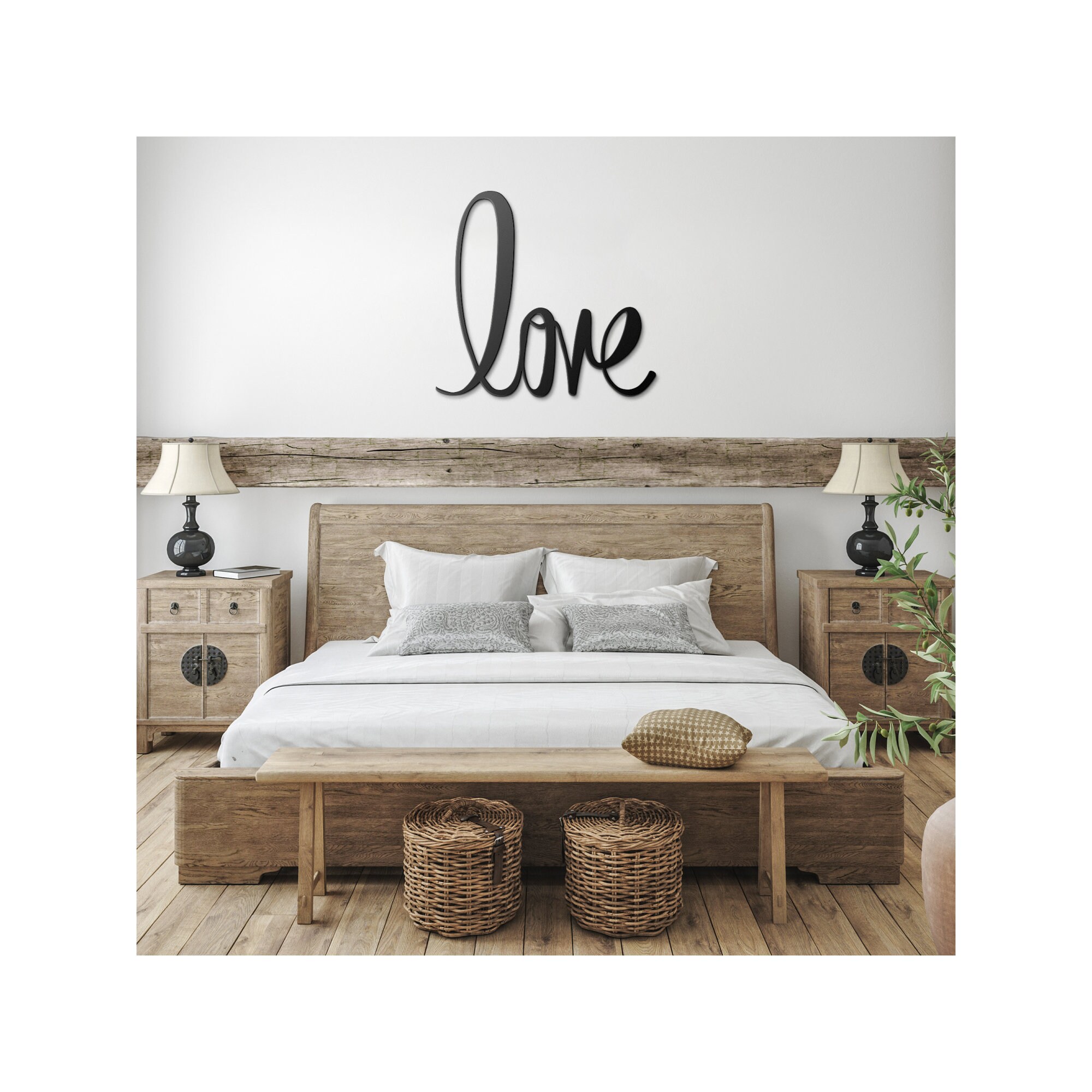 Love Cursive Wall Art Handwriting- Metal Sign. Home Decor - Indoor ...