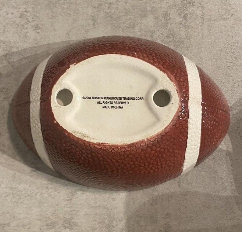 2004 BOSTON WAREHOUSE FOOTBALL Shaped Bowl Snack /appetizers ...