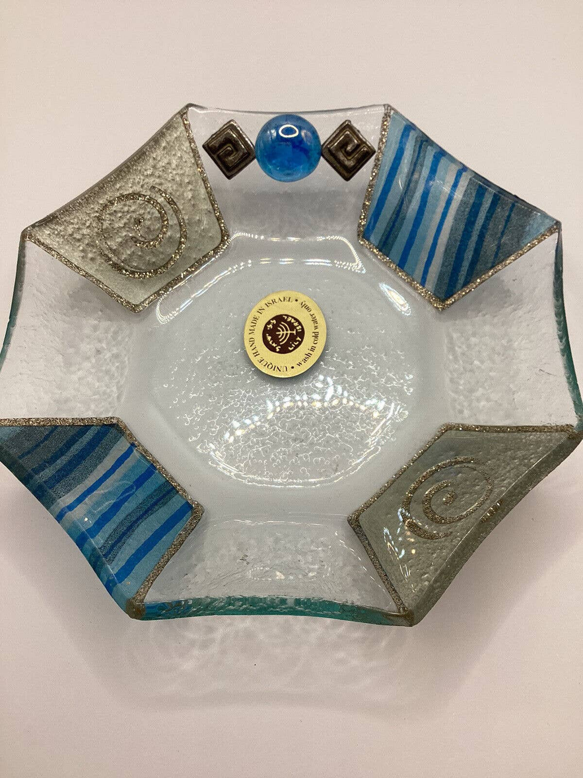 Unique Handmade in Israel Glass Dish by Lily Art - Etsy