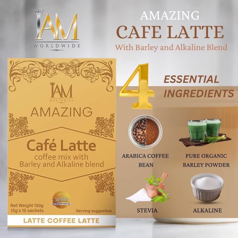 IAM Amazing Cafe Latte With Barley and Alkaline - Etsy