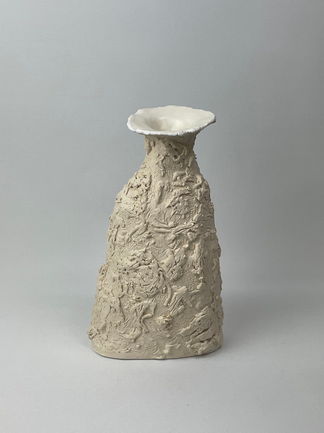 Sand Color and Texturized Vase - Etsy