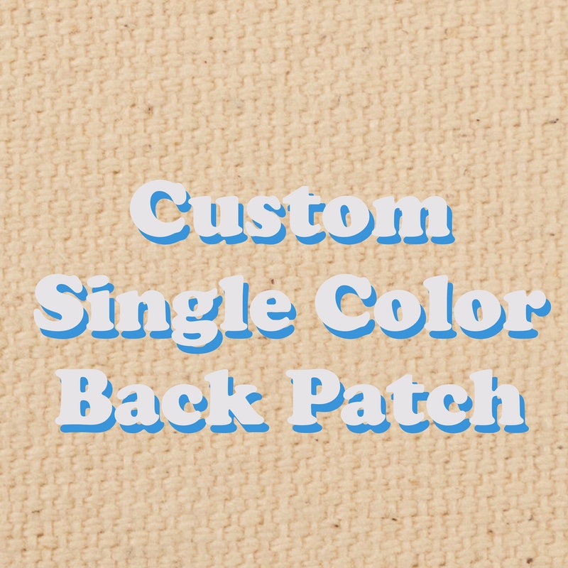 Custom Back Patch - Etsy