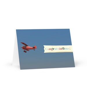 Airplane Banner "congratulations!" Greeting Card - Etsy