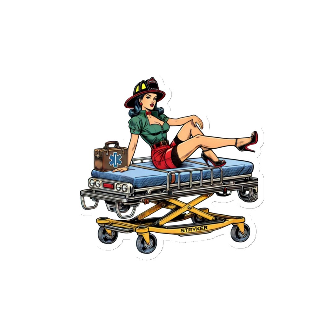 Gurney Pin-up Girl Firefighter EMT EMS Magnet - Etsy