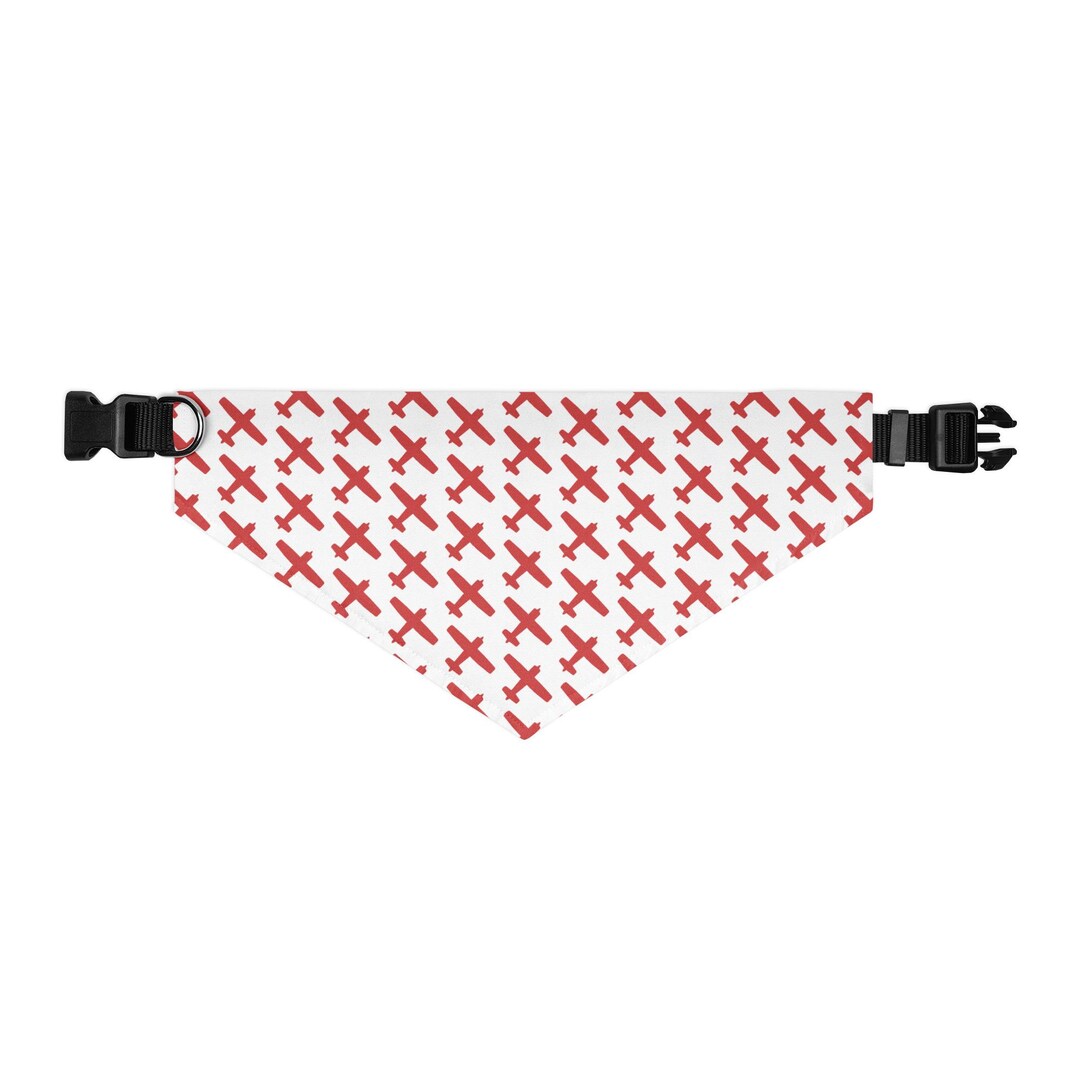 Red Airplane Pattern - Adjustable Pilot Pet Bandana Collar - Etsy