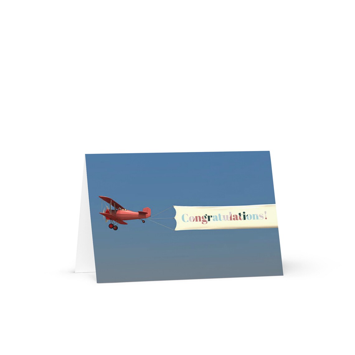 Airplane Banner "congratulations!" Greeting Card - Etsy
