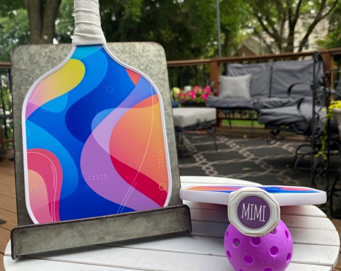 Groovy 1970’s Pickleball Paddle With Personalized End Cap, Pickleball ...