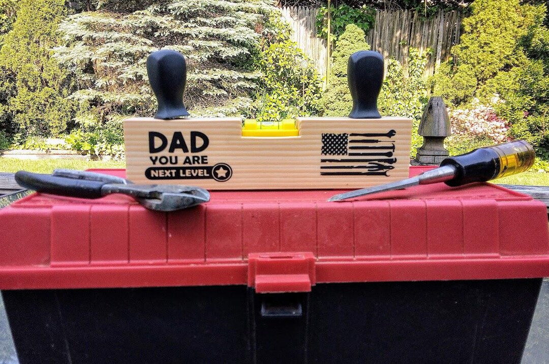 Fathers Day Wooden Spirit Level With Screws Drivers "dad You Are Next ...