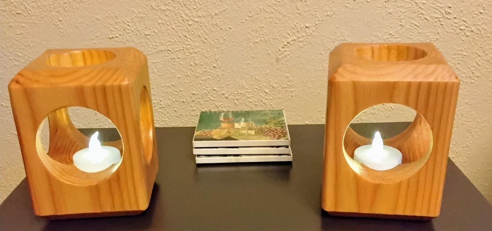 Unique Decorative Wood Tealight Holders, Summer Oak, Throws off Unique ...