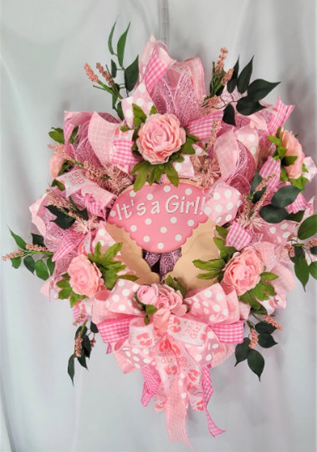 Its a Girl Wreath for Front Door, Baby Girl Wreath, Its a Girl ...