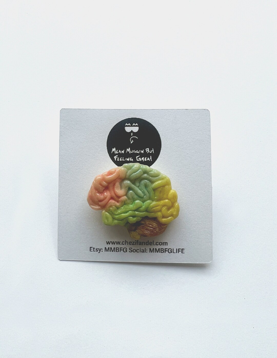 Glow in the Dark Brain Pin Art Lover Gift Brain Art Gift - Etsy