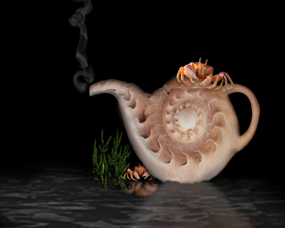 Tea for Two: Teapot, Tea, Open, Edition, Print, Carved, Wall Decor ...