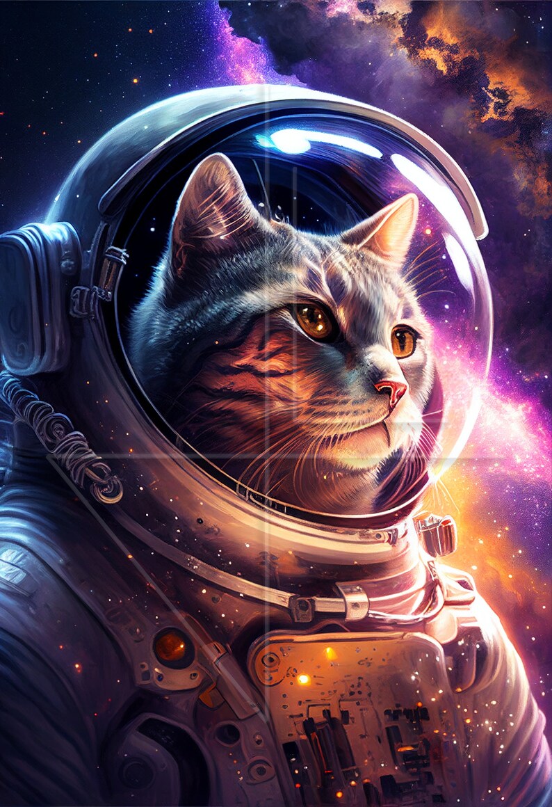 Epic Cat Portraits 5 Pack - High Res Digital Download - Wall Art ...