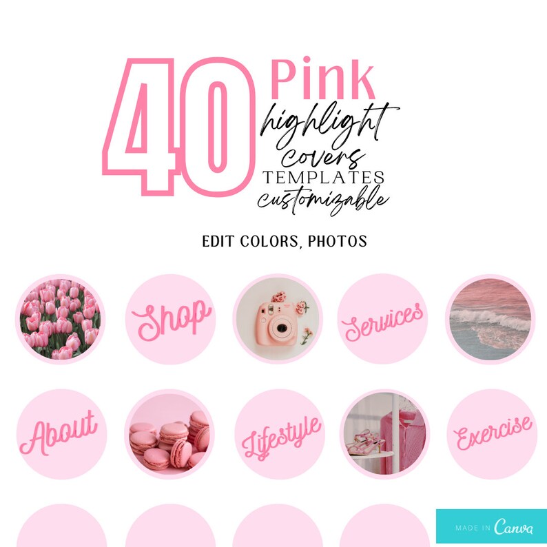 Pink Instagram Highlight Covers, Instagram Icons, Highlight Covers for ...