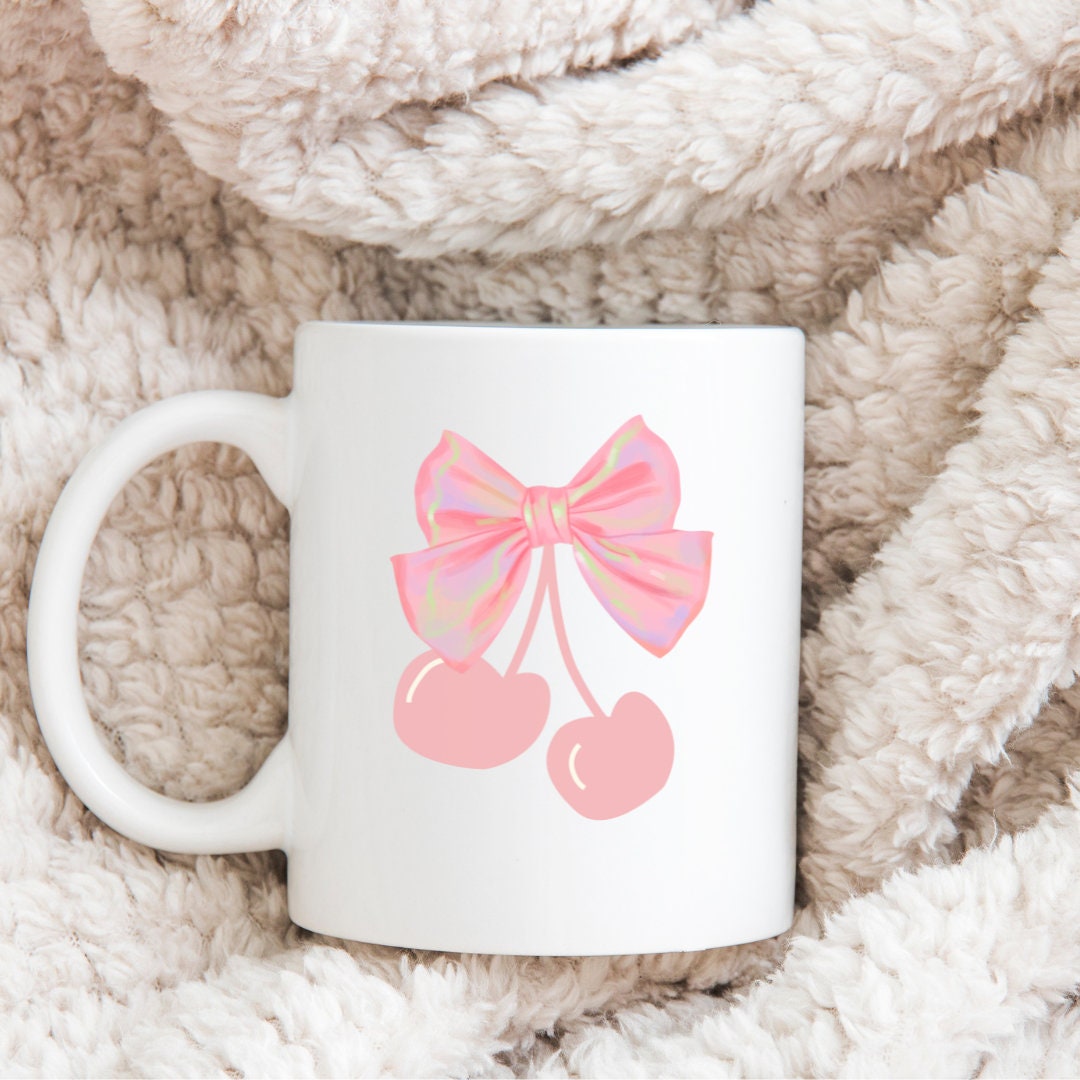 Charming Pink Cherry Bow Clipart - High-quality PNG for Creative ...