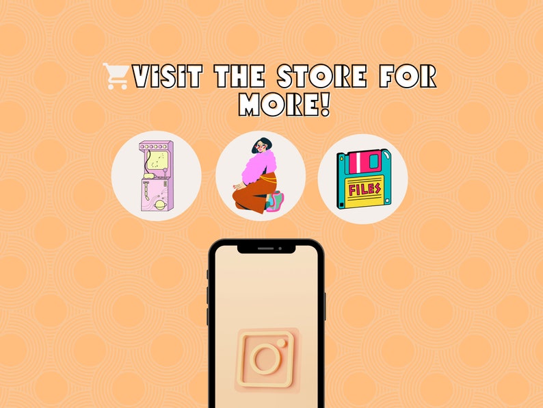 40 Retro Instagram Highlight Cover Icons Groovy Highlight - Etsy