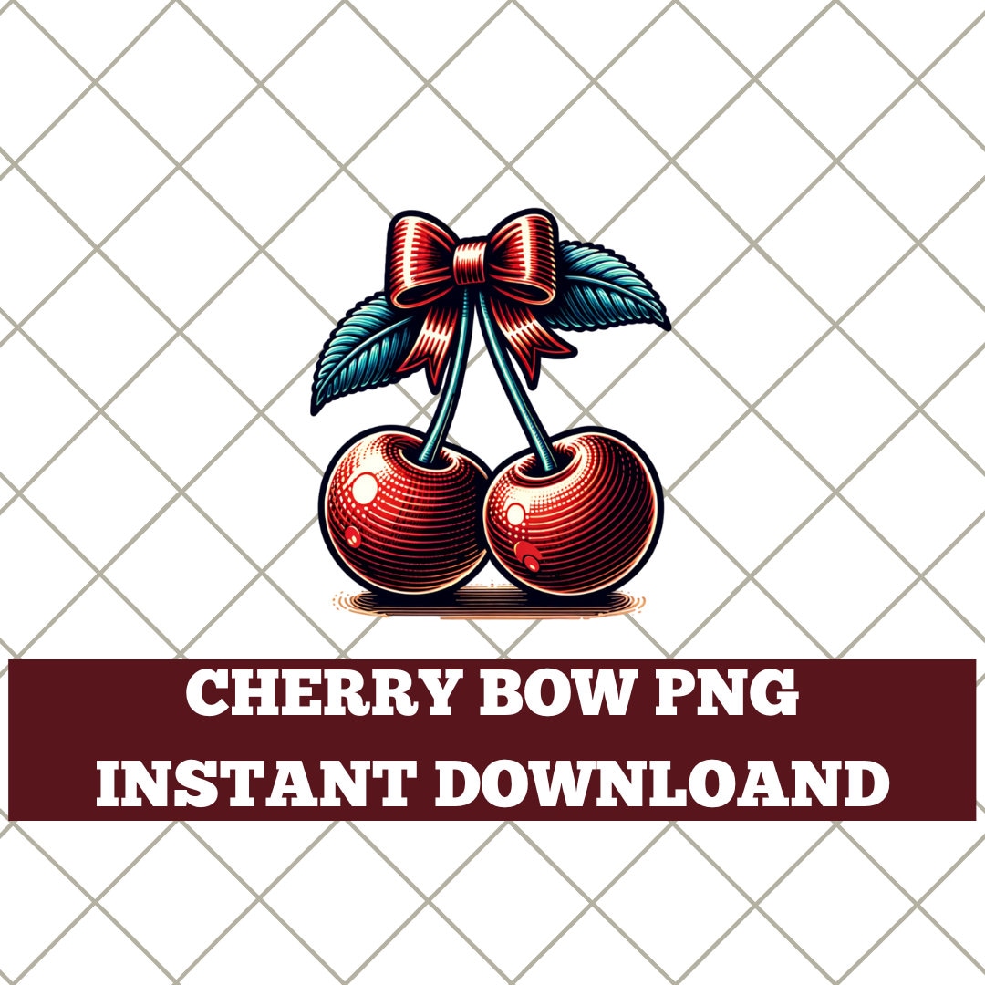 Premium Cherry Bow Clipart - High-quality PNG Image for Digital ...