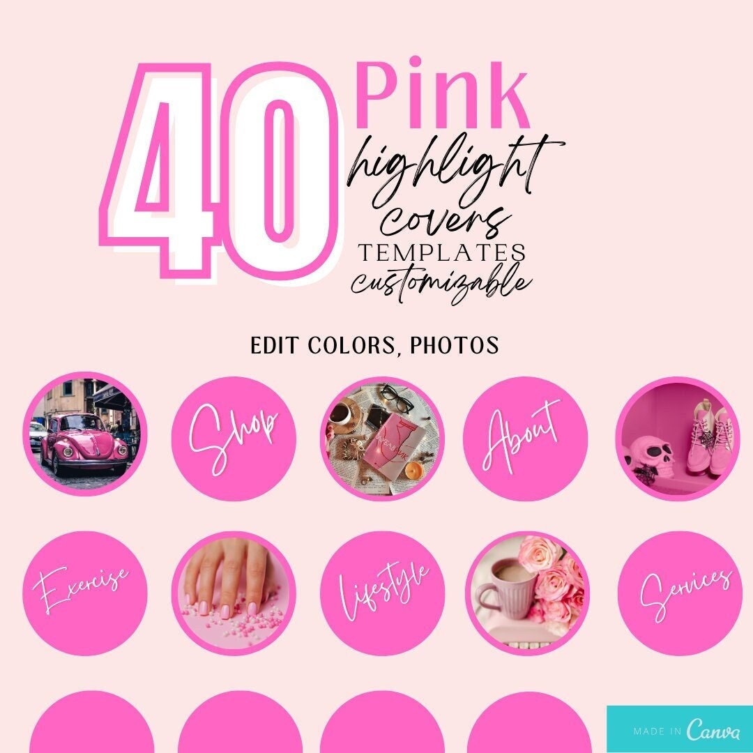 Pink Instagram Highlight Covers, Instagram Icons, Highlight Covers for ...