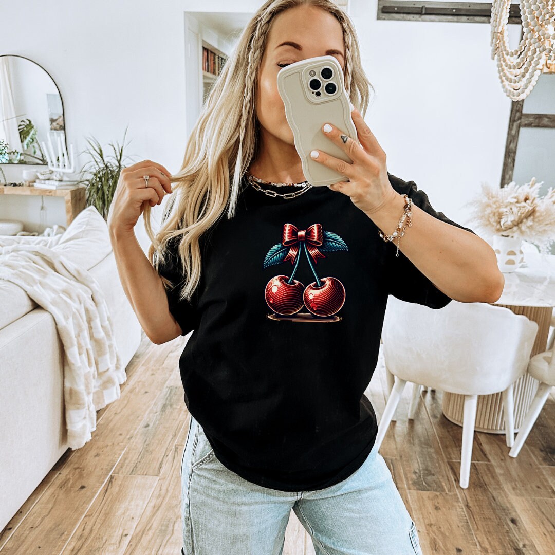 Premium Cherry Bow Clipart - High-quality PNG Image for Digital & Physical Designs - Etsy