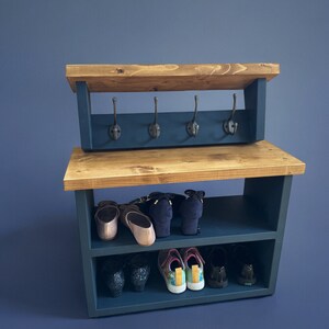 Solid Wooden Handmade Rustic Shoe Rack Farmhouse Style Farrow & Ball ...
