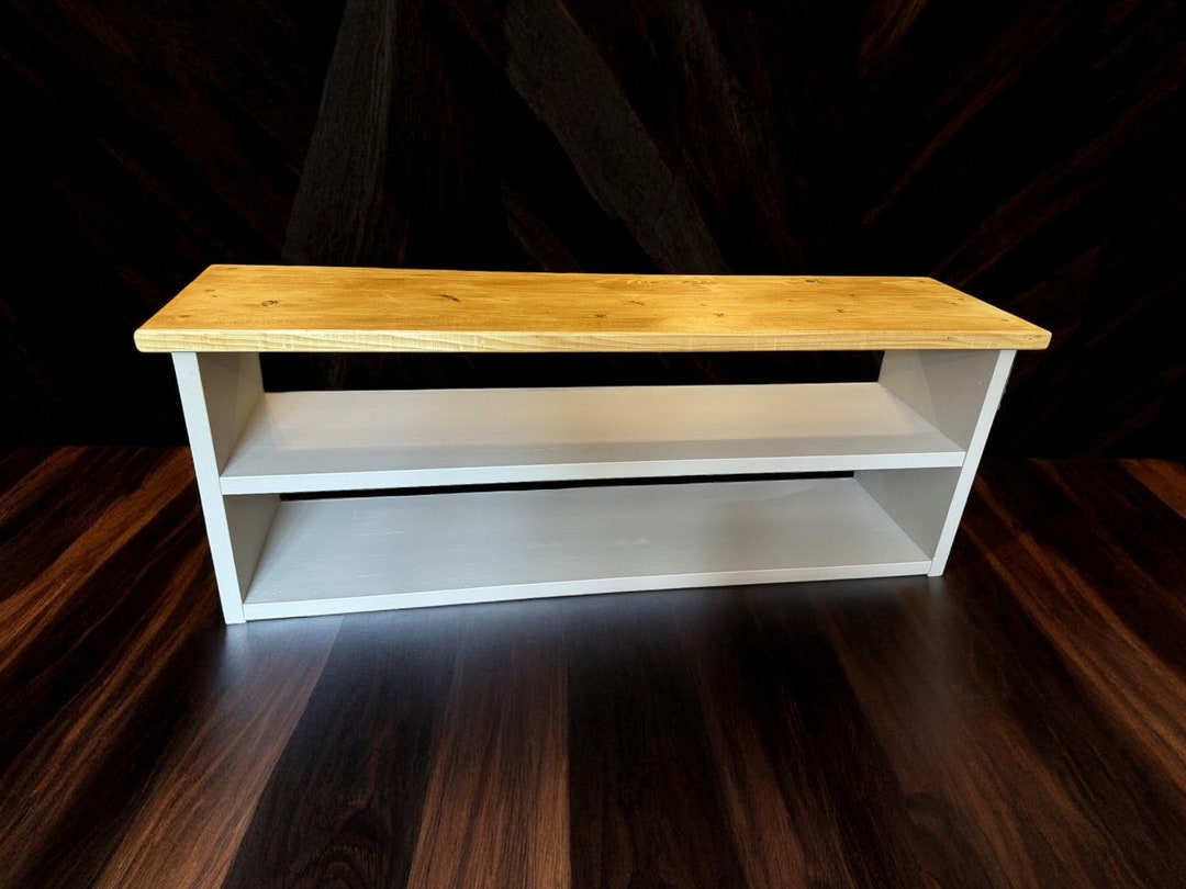 Solid Wooden Rustic Shoe Rack Farmhouse Shoe Style Storage Handmade ...