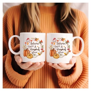 Personalized Coffee Mug Cute Fall Home Decor Custom Thanksgiving Gift ...