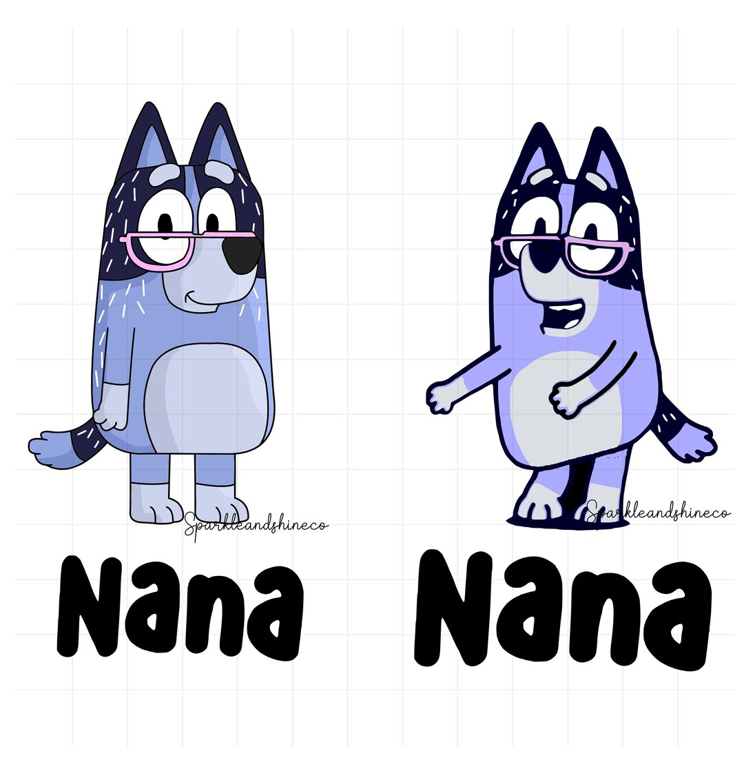 2 Nana Heeler Svg Blue Dog Svg Bluey Svg Grandma Heeler Svg - Etsy ...