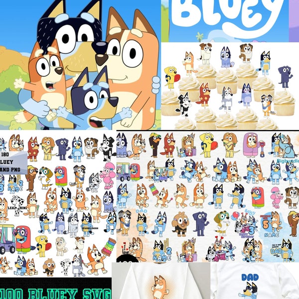 Bluey y su amigo png - Etsy México
