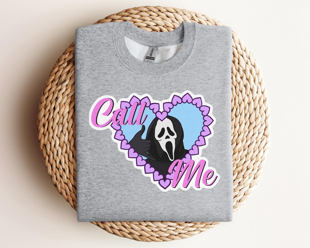 Funny Valentine Ghostface Sweater, Call Me Valentine Sweatshirt ...