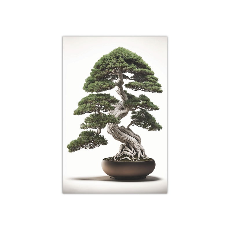Bonsai Tree Print, Poster Print, Mindfulness Decor, Meditation Space ...