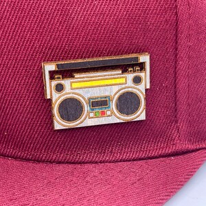 Boombox Wooden Pin - Etsy