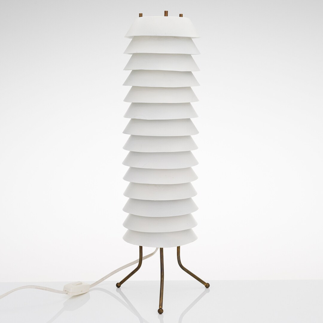 Ilmari Tapiovaara's Classic Maija the Bee White Louvered Metal Table ...