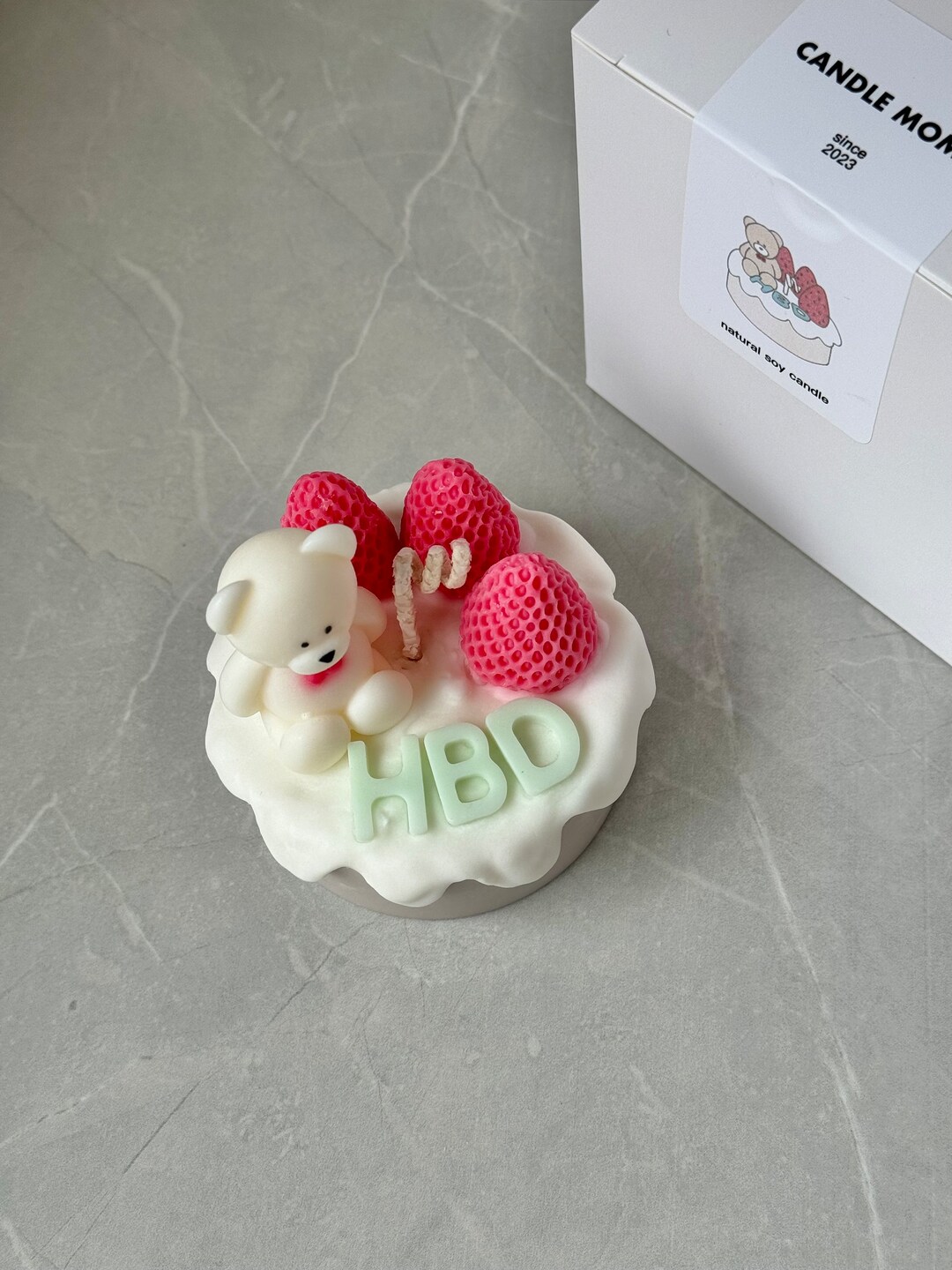 HBD Bear Cake | Happy Birthday Gift - Etsy