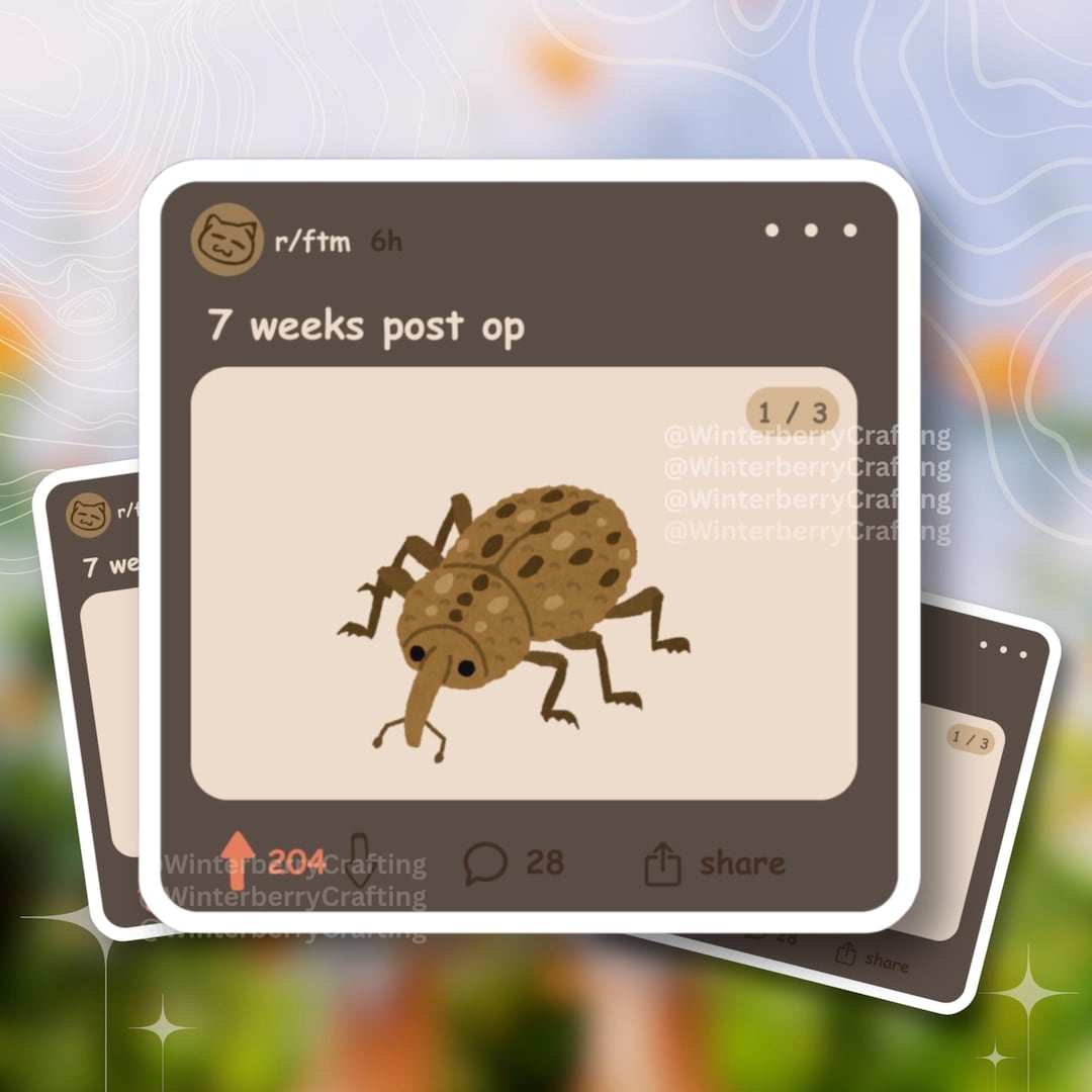Post-op Weevil || Laptop & Waterbottle Sticker - Etsy