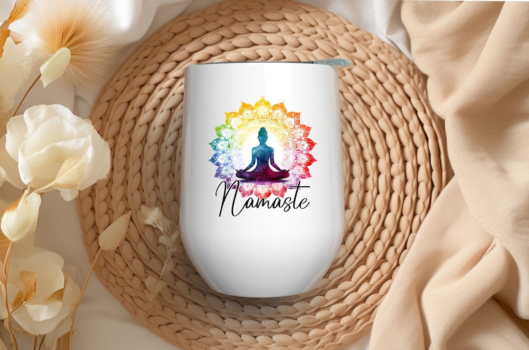 Personalized Thermal Mug Namaste 350 Ml Lid Stainless Steel - Etsy