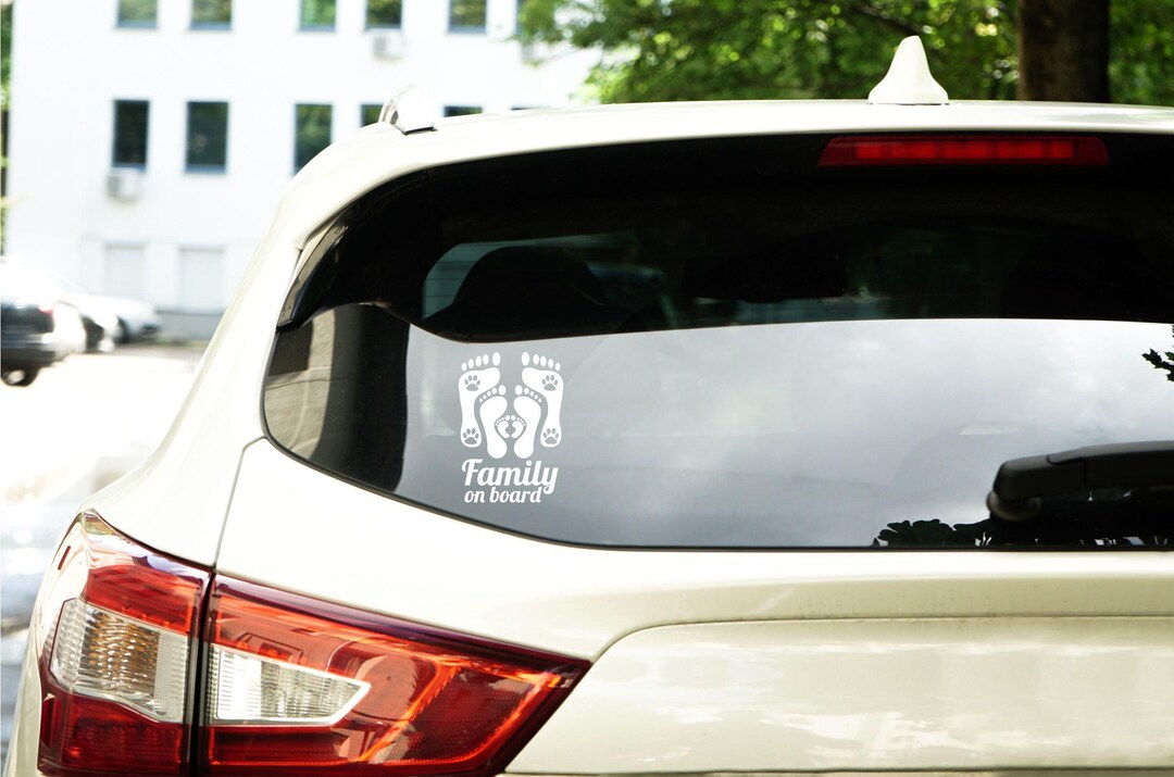 Car Sticker - Rear Window - Family on Board - Etsy