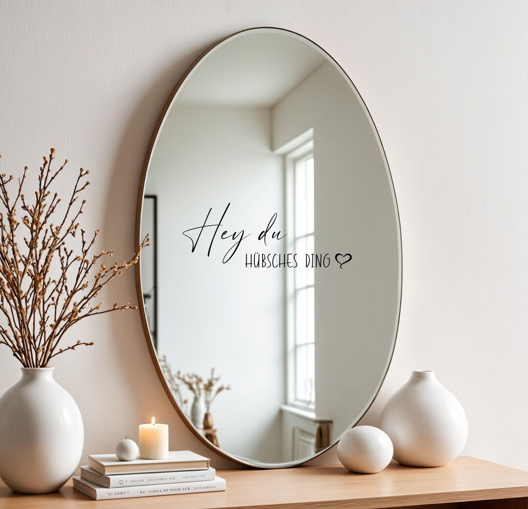 Mirror Sticker - Hey You Pretty Thing - Sticker - Decal - Saying - Etsy