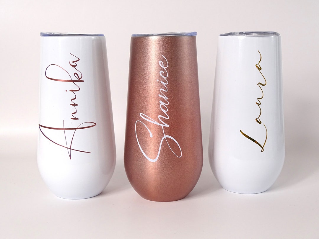 Personalized Champagne Thermo Mug Laser Engraved on Request - Etsy