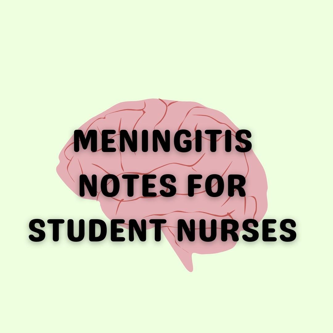 Meningitis Nursing Notes - Etsy