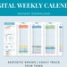 Digital Weekly Planner Digital Planner Google Sheets Template Weekly ...