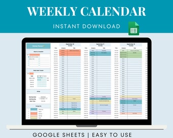 Daily Schedule & Weekly Plan Google Sheets Template Daily Checklist to ...