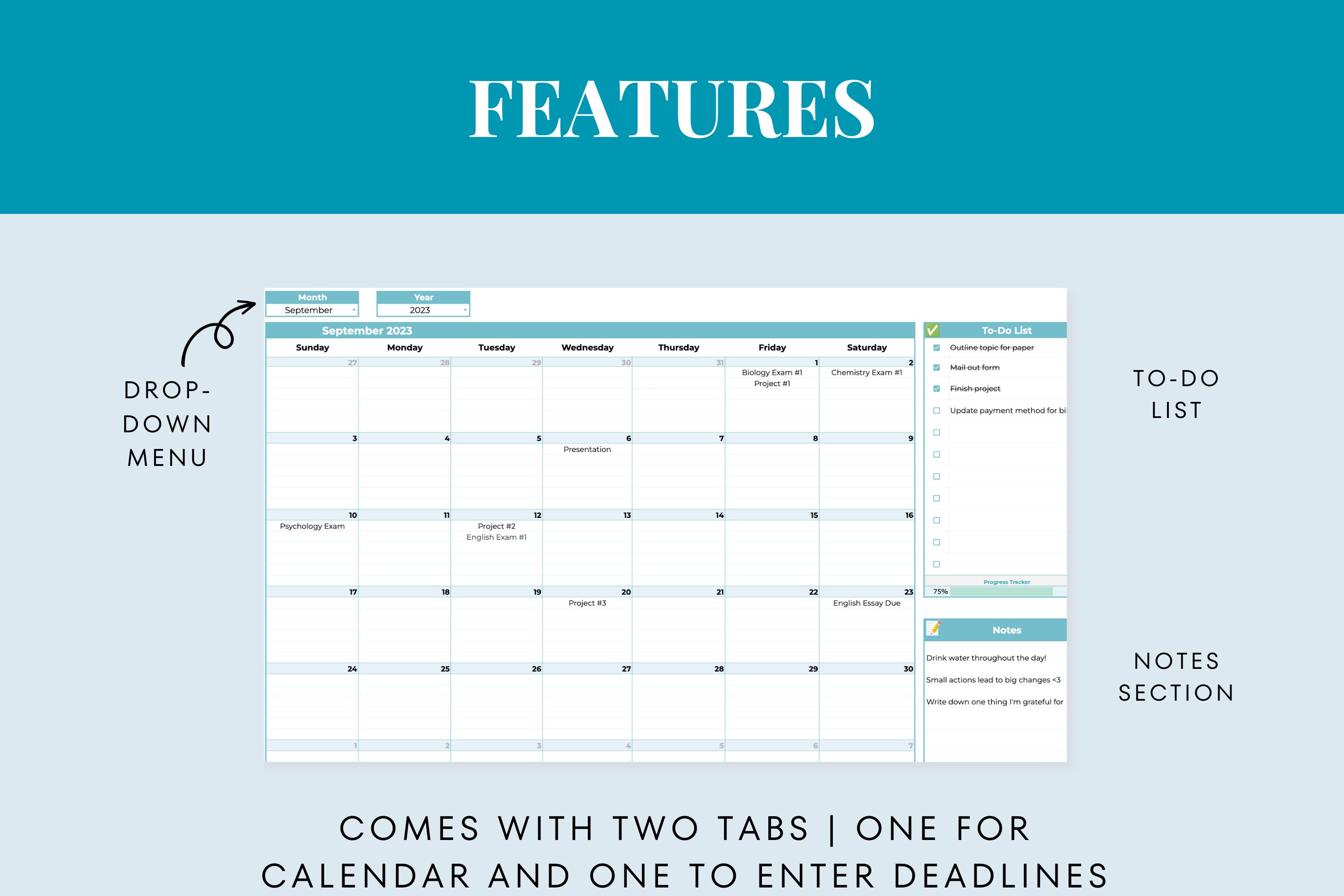 Google Sheets Assignment Tracker: Student Planner Template (digital ...