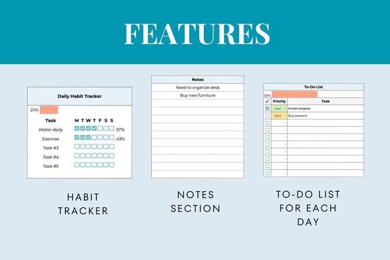 Digital Weekly Planner | Digital Planner | Google Sheets Template ...