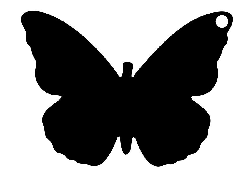 Butterfly #2 SVG, Keychain SVG, Cricut, Silhouette, Instant Download ...