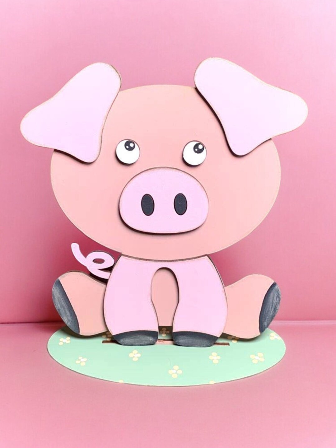 Piggy Farm Animals Shelf Sitter SVG DXF AI Digital Download for Laser ...