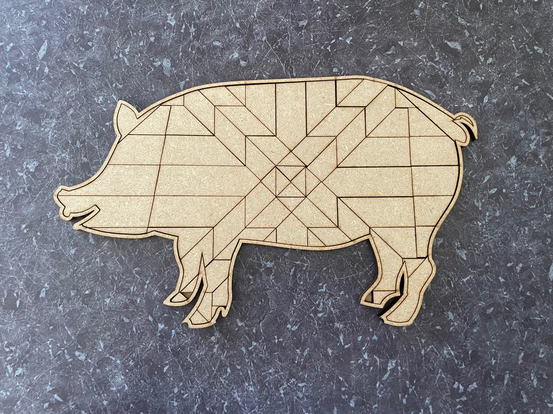 Mosaic, Pig, Geometric SVG, Barn Quilted, Wall Art SVG, Instant ...