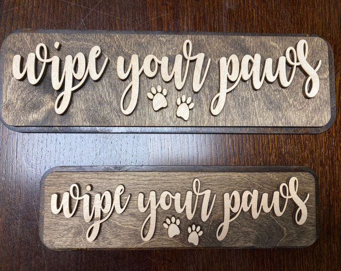 Wipe Your Paws Sign, Pet Sign, Dog Paw Sign, Wreath Sign, Wreath Center ...