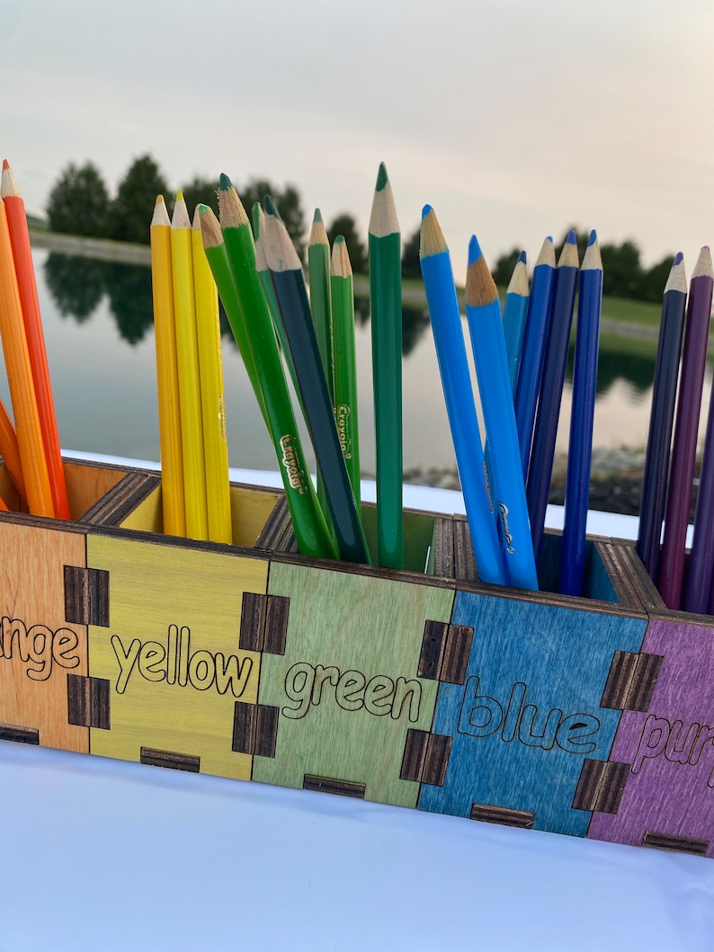 Crayon Organizer Bin Caddy Teaching Colors Color Words Sight - Etsy